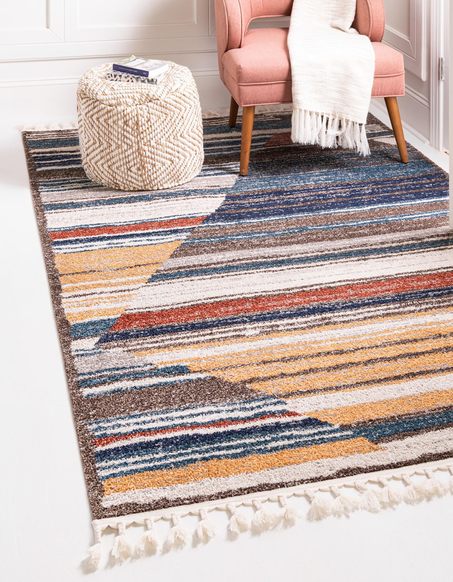 Rugs.com Aramis Collection Rug – 9' x 12' Multi Medium Rug Perfect For ...