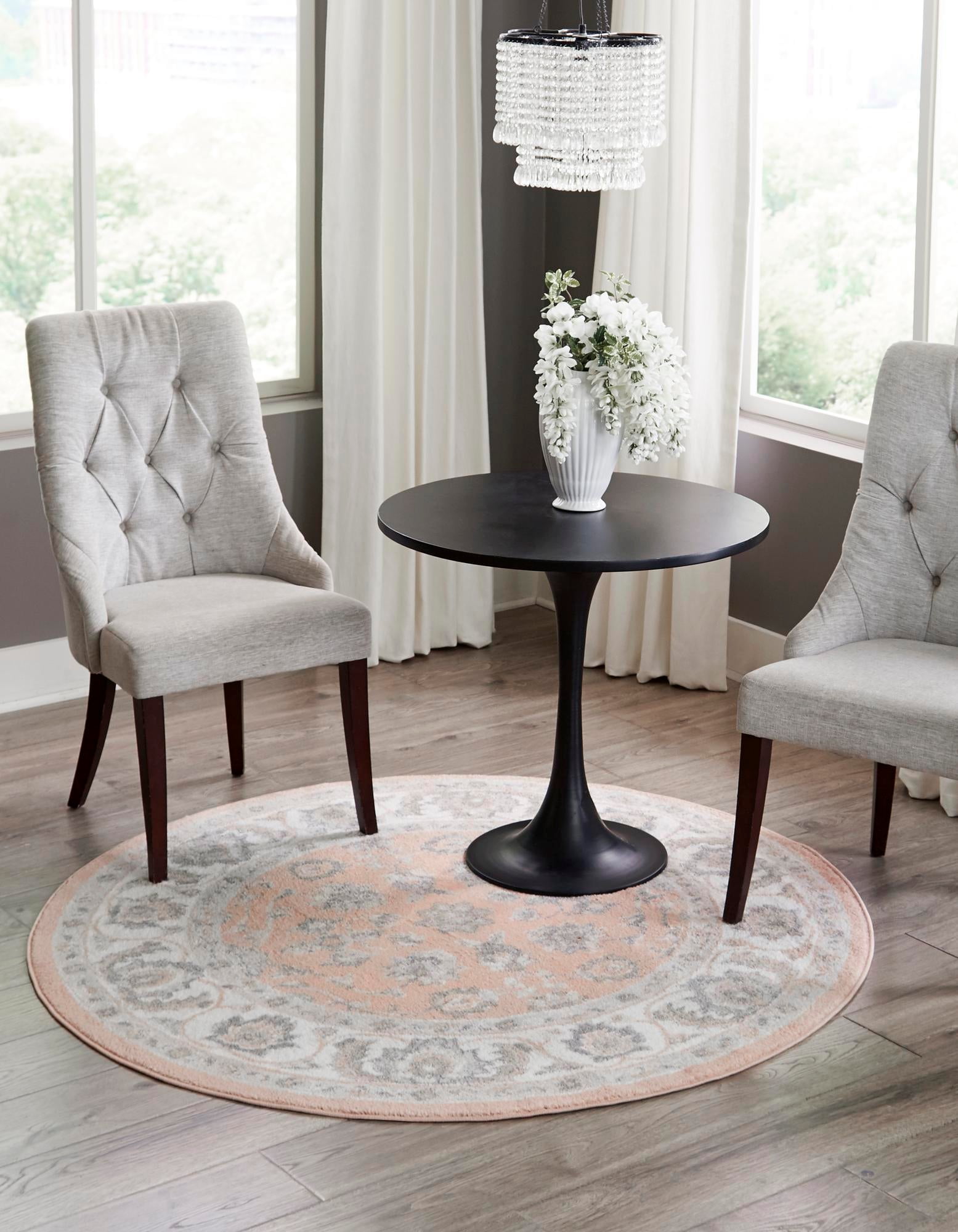 Rugs.com Aurelia Collection Rug – 3 Ft Round Rose Medium-Pile Rug ...