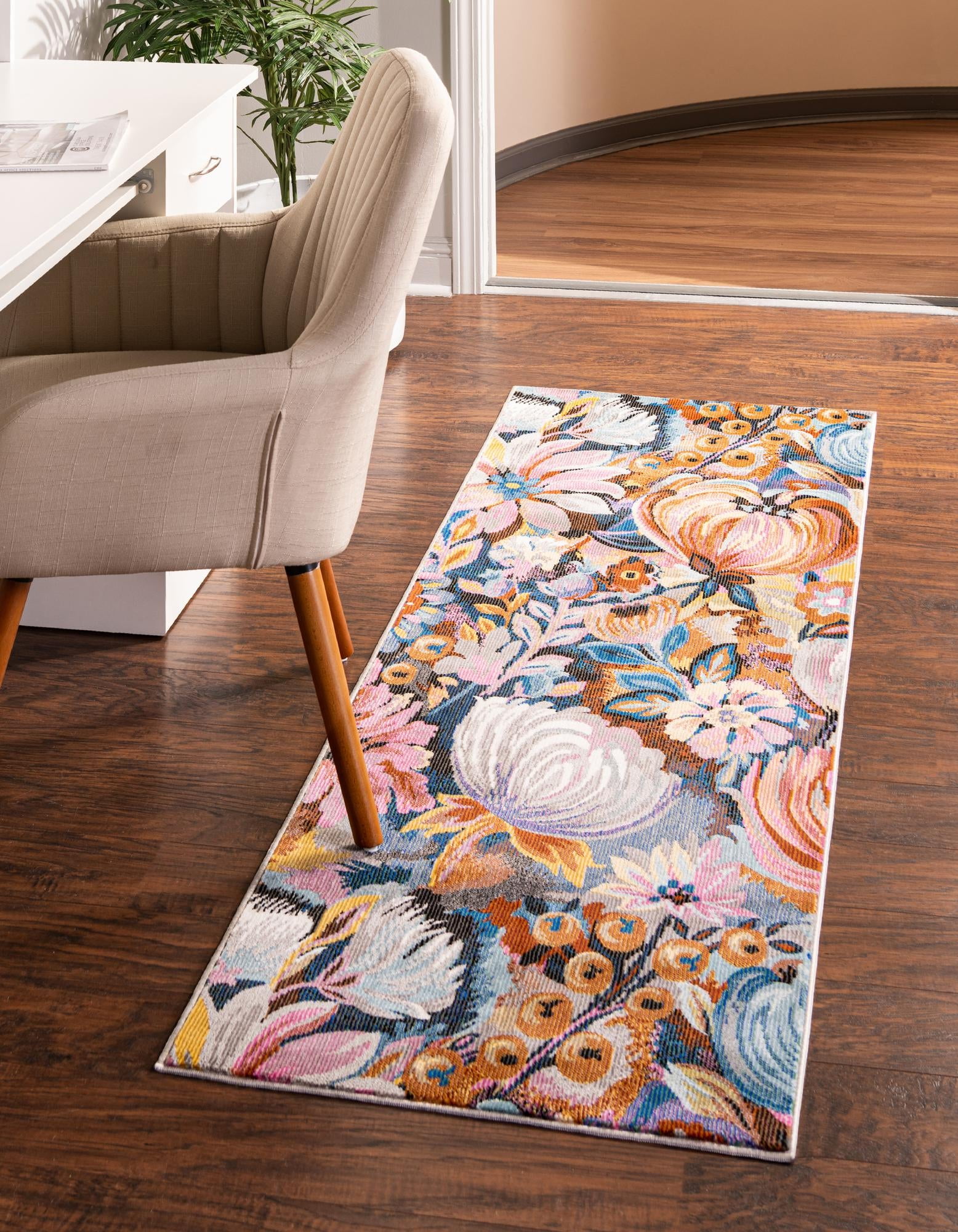 Rugs.com Blossom Collection Rug – 6 Ft Runner Multi Medium Rug Perfect ...