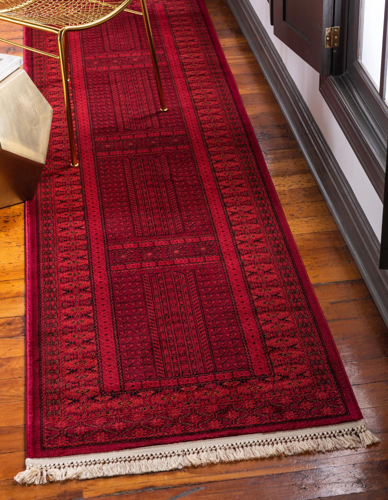 Rugs.com Bokhara Collection Rug – 10 Ft Runner Red Low Rug Perfect For ...