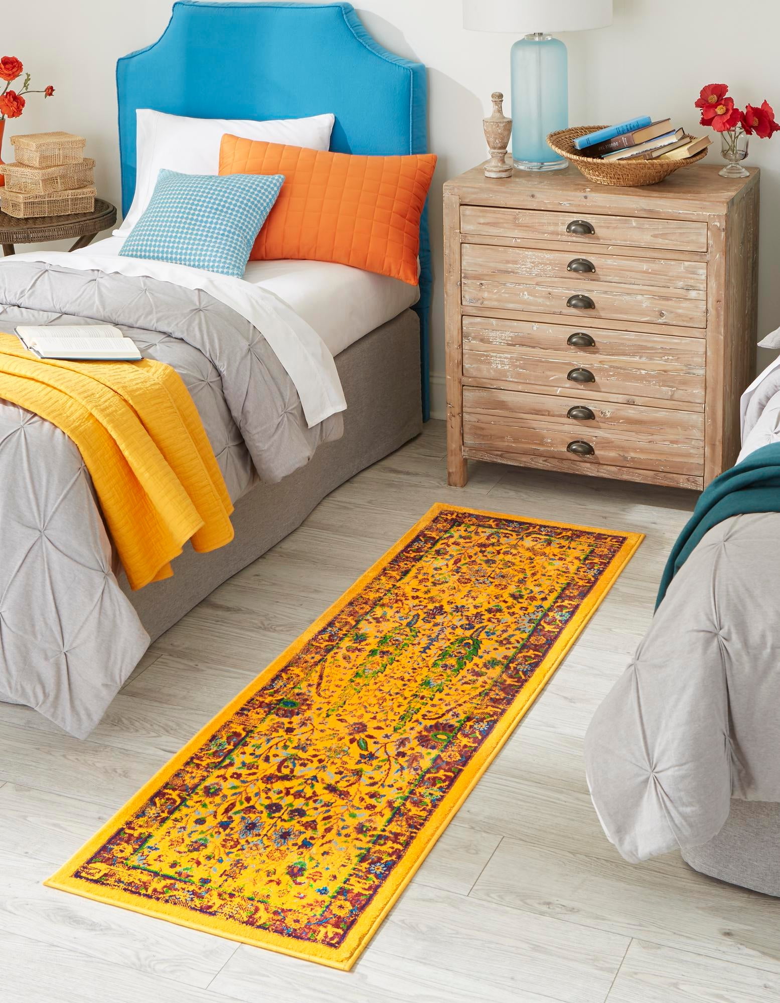 Rugs.com Calypso Collection Rug – 12 Ft Runner Yellow Medium Rug ...