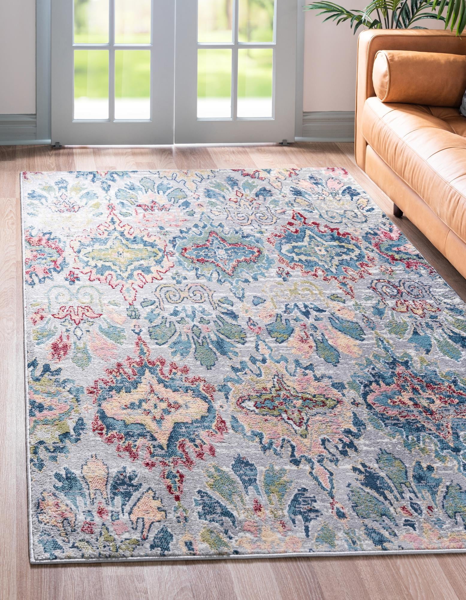 Rugs.com Charleston Collection Rug – 8' x 10' Multi Low-Pile Rug ...