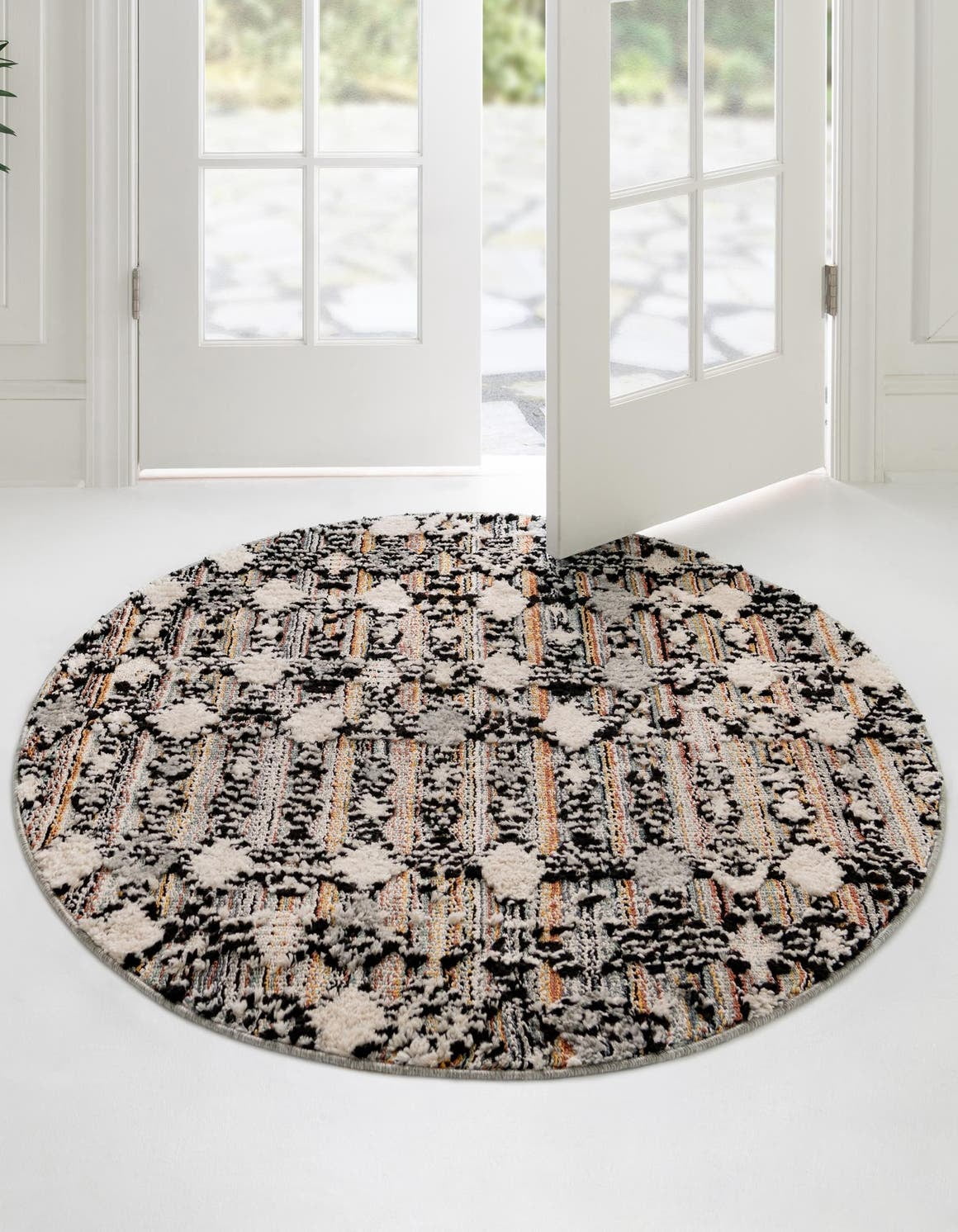 Rugs.com Cherokee Collection Rug – 7 Ft Round Rust Multi High Rug ...