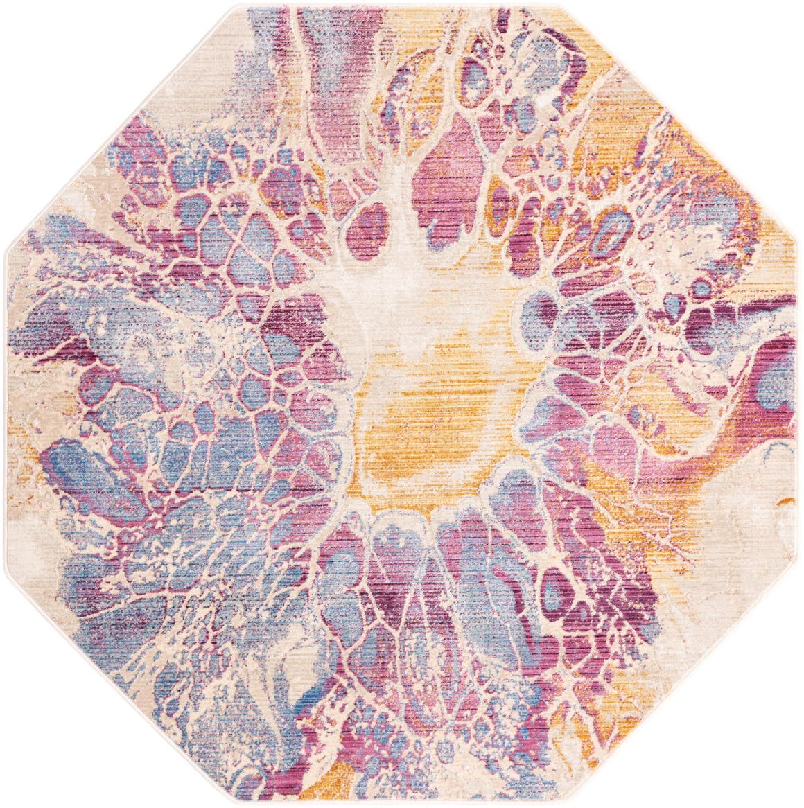 Rugs.com Deepa Collection Rug – 5 Ft Octagon Multi Medium Rug Perfect ...