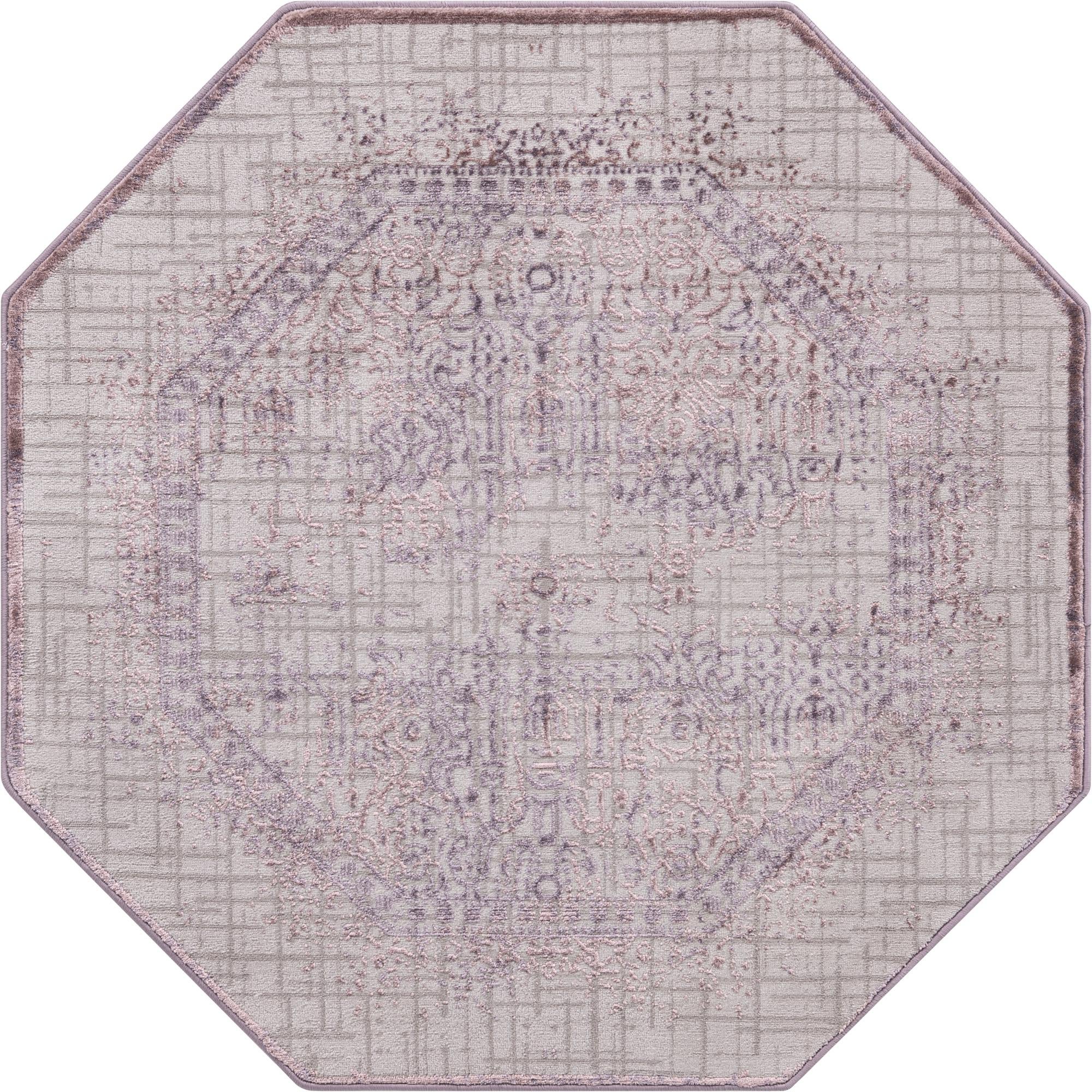 Rugs.com Derbyshire Collection Rug – 4 Ft Octagon Violet Medium Rug ...