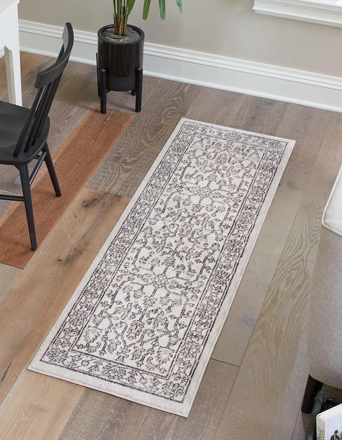 Rugs.com Eco Traditional Collection Rug – 12 Ft Runner Ivory Medium Rug ...