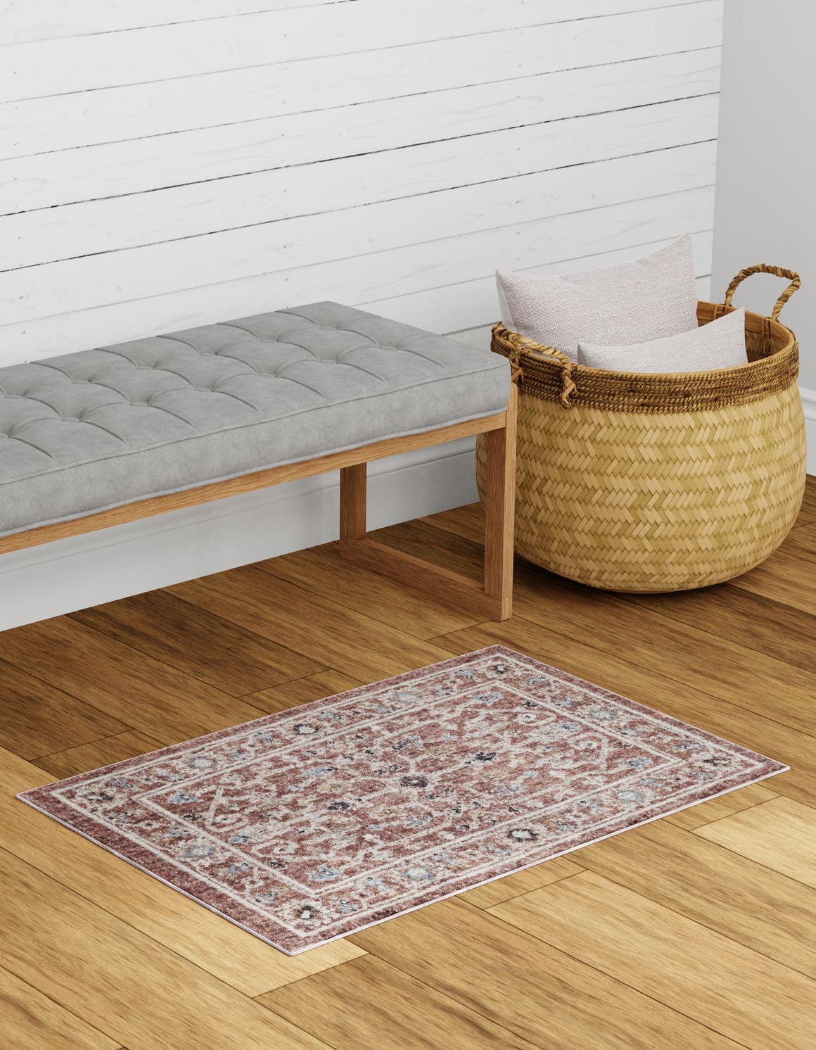 Rugs.com Eco Traditional Collection Rug – 2' x 3' Dusty Rose Medium Rug ...