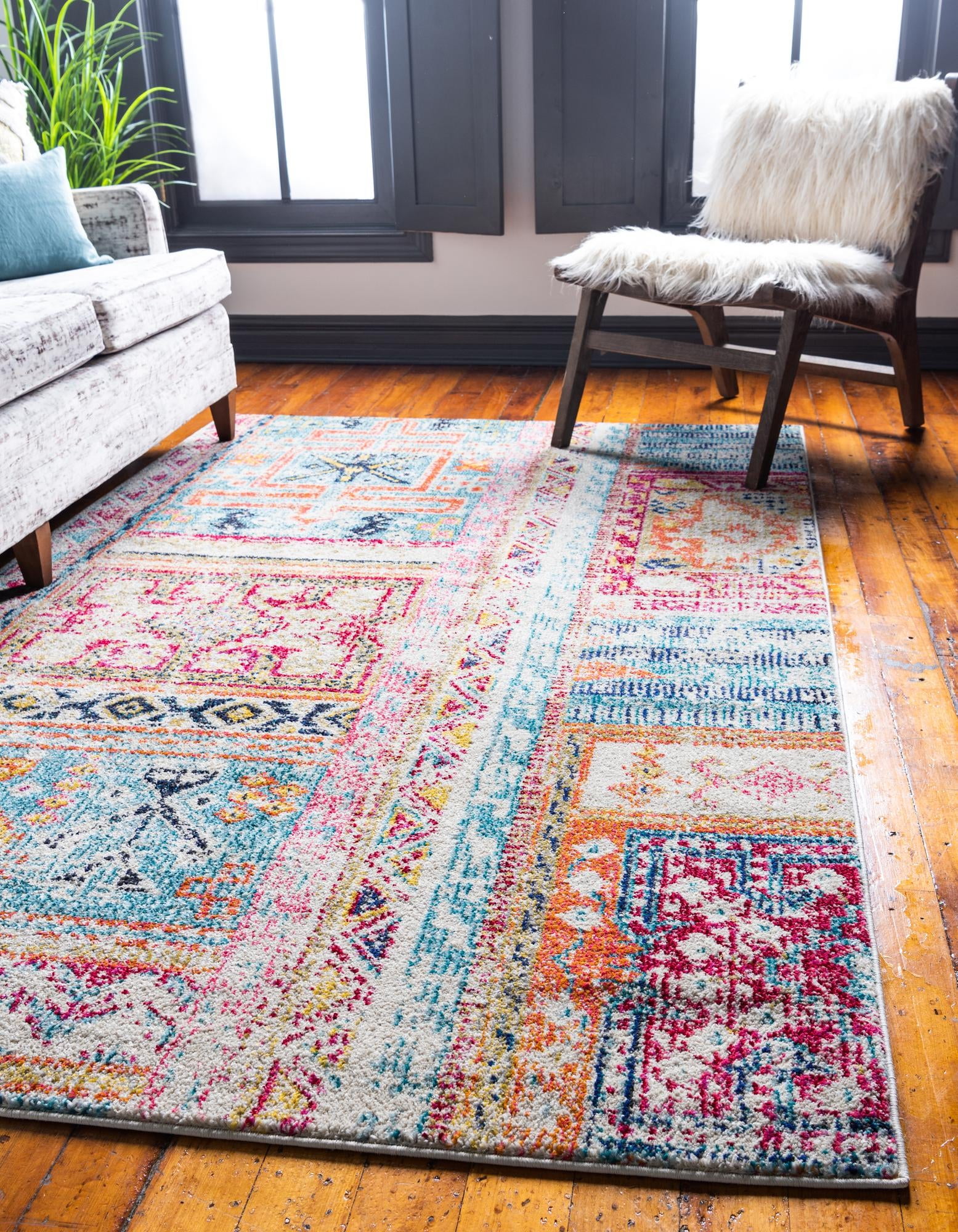Rugs.com Indoor El Paso Collection Rug – 4' x 6' Multi Medium Area Rug ...