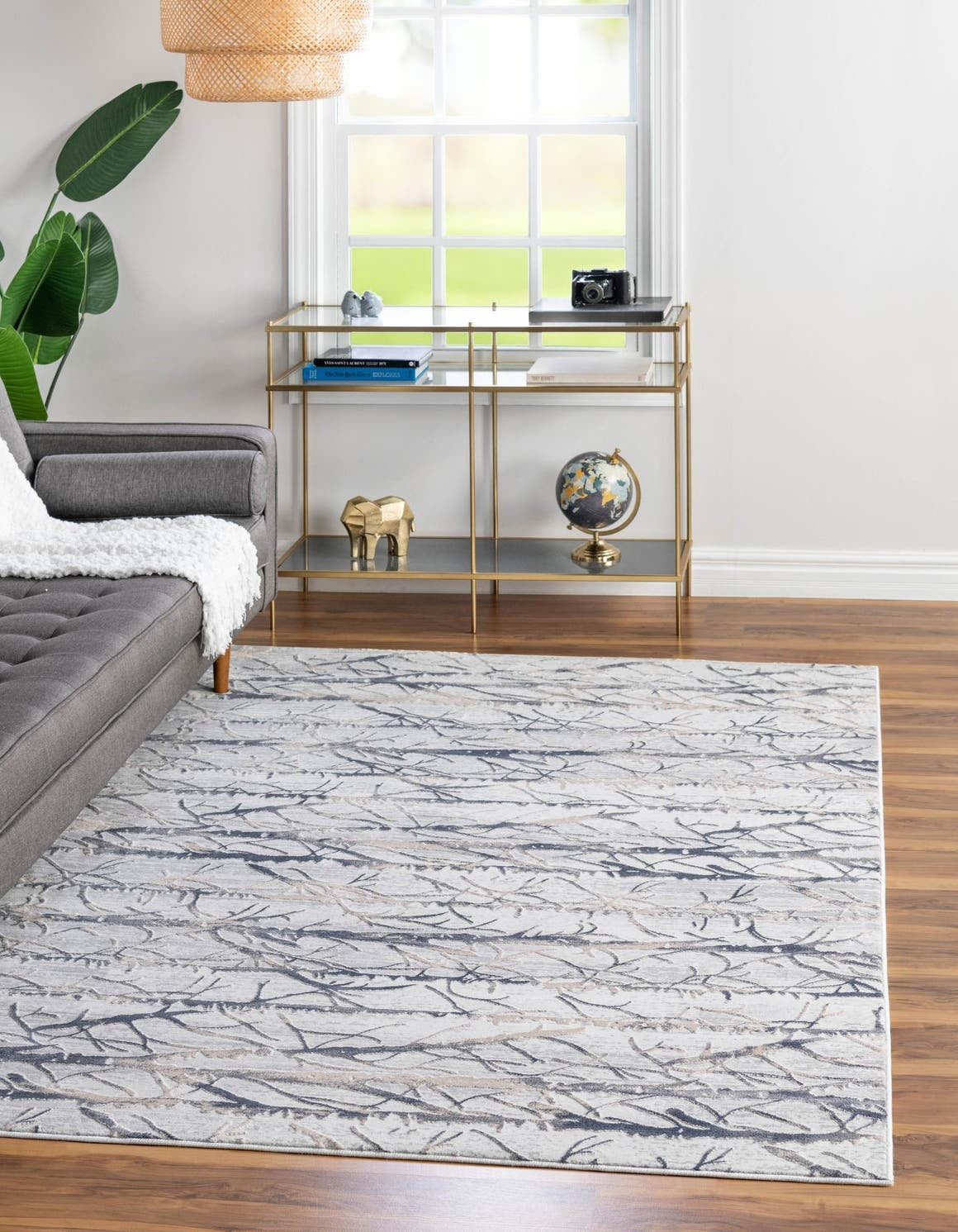 Rugs.com Finsbury Collection Rug – 5' 3 x 8' Gray Medium Rug Perfect ...