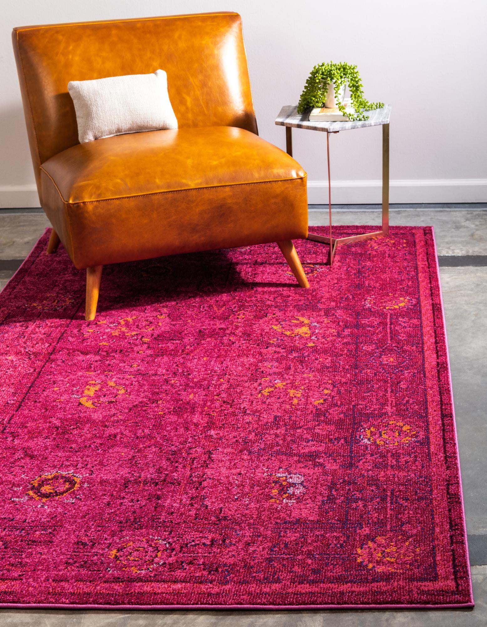 Rugs.com Fleur Collection Rug – 10' x 16' Red Medium-Pile Rug Perfect ...