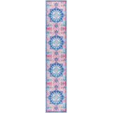 Rugs.com Francesca Collection Washable Rug – 10 Ft Runner Ivory Blue ...