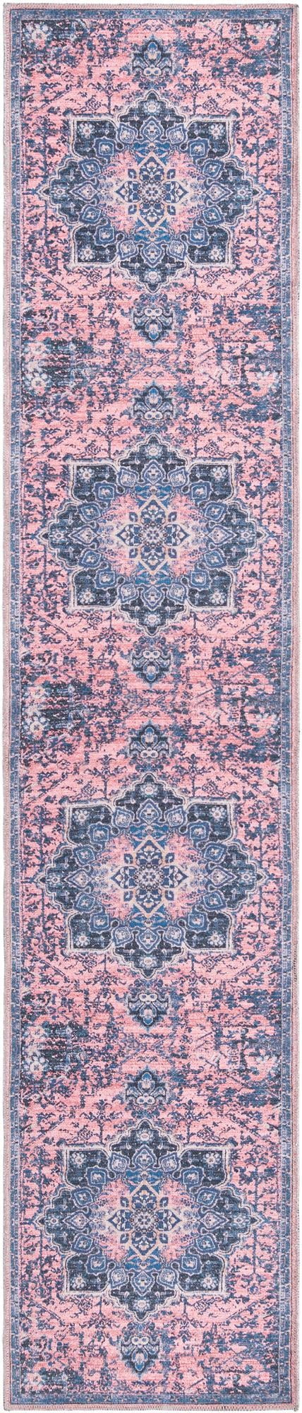 Rugs.com Francesca Collection Washable Rug – 10 Ft Runner Salmon Pink ...