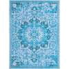 Rugs.com Francesca Collection Washable Rug – 10' x 14' Aqua Blue ...