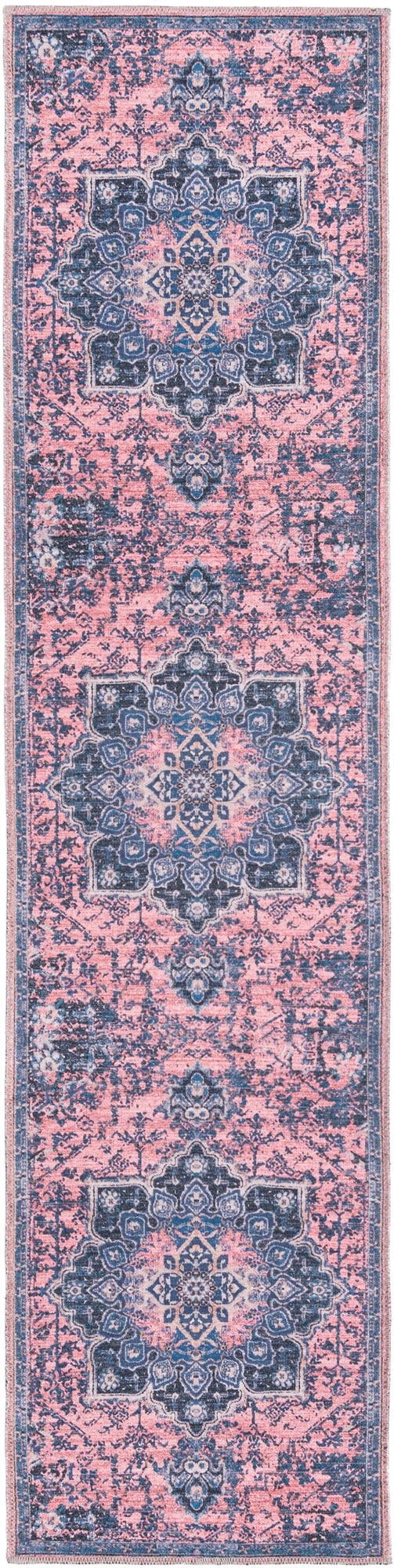 Rugs.com Francesca Collection Washable Rug – 8 Ft Runner Salmon Pink ...