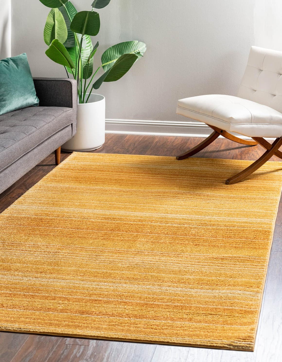 Rugs.com Gemstone Collection Rug – 5' 2 x 7' 8 Yellow Medium Rug ...