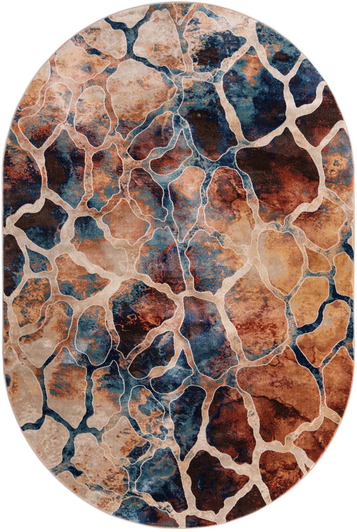 Rugs.com Gossamer Collection Rug – 6' x 9' Oval Brick Red Medium Rug ...