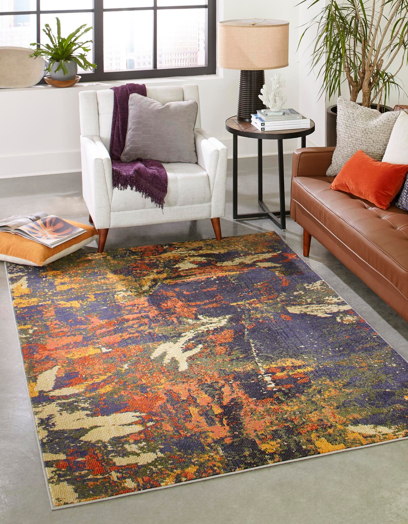 Rugs.com Haerfest Collection Rug – 5' x 8' Brown Low Rug Perfect For ...