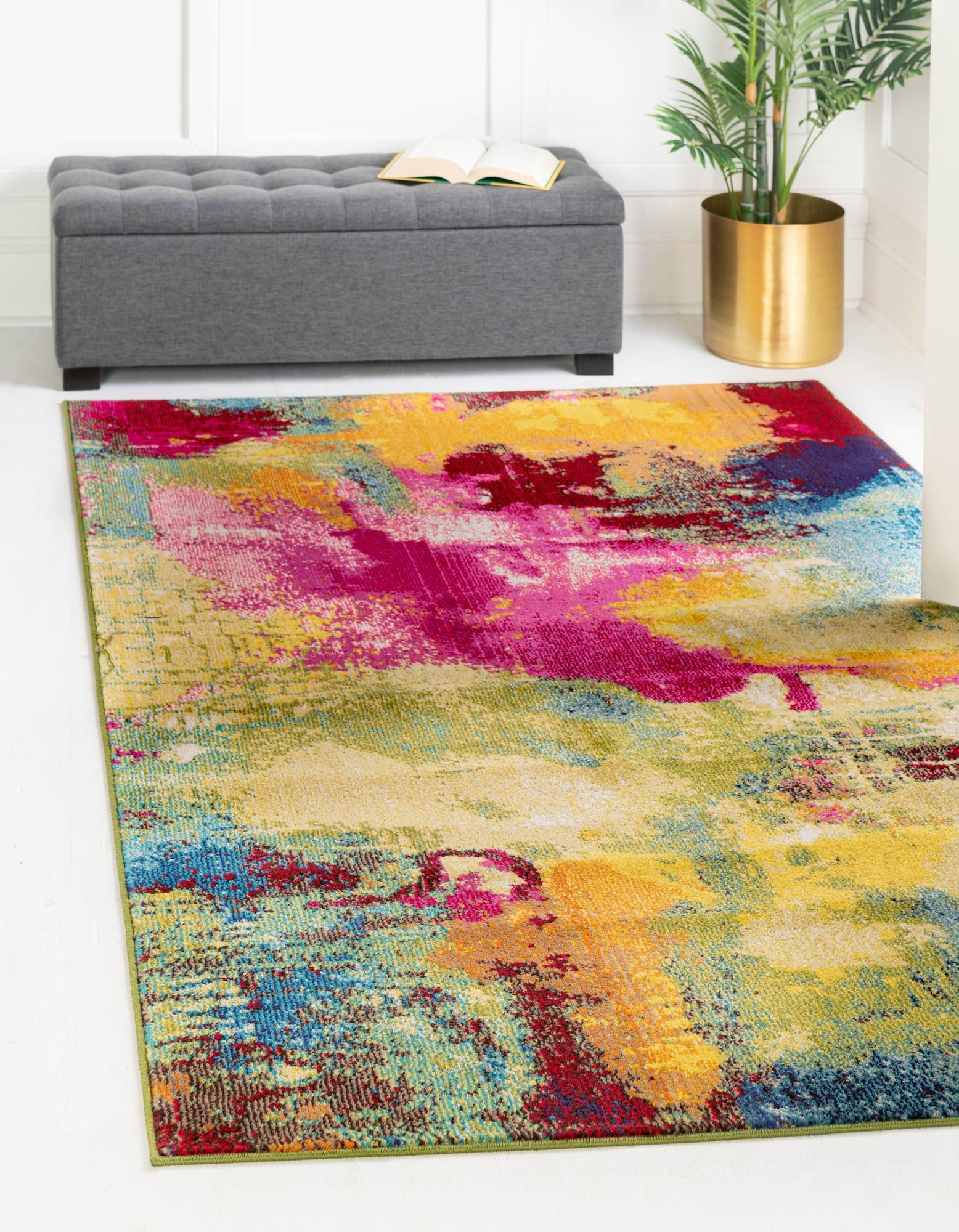 Rugs.com Hyacinth Collection Rug – 3' x 5' Multi Medium Rug Perfect For ...
