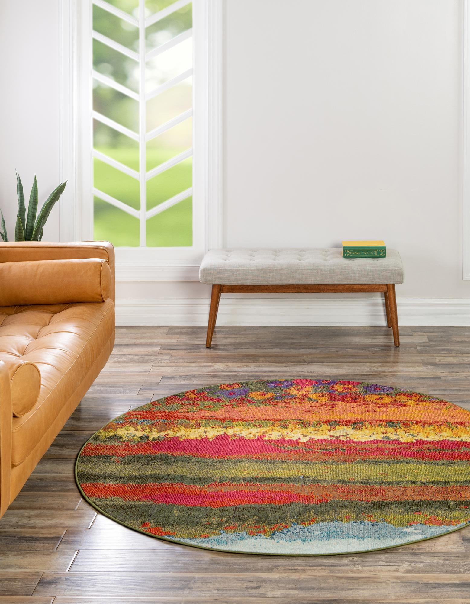 Rugs.com Hyacinth Collection Rug – 8 Ft Round Multi Medium Rug Perfect ...