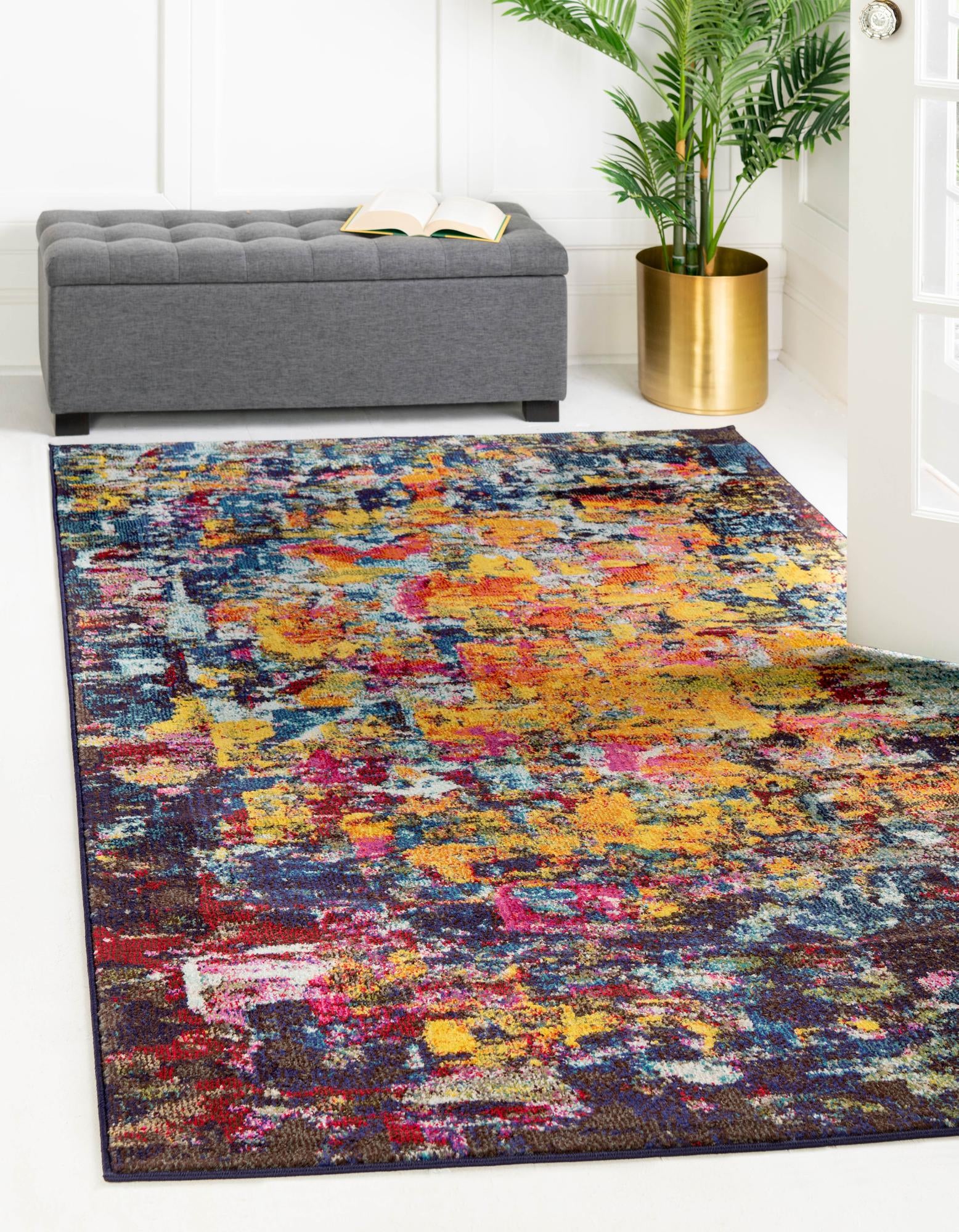 Rugs.com Hyacinth Collection Rug – 9' x 12' Multi Medium Rug Perfect ...