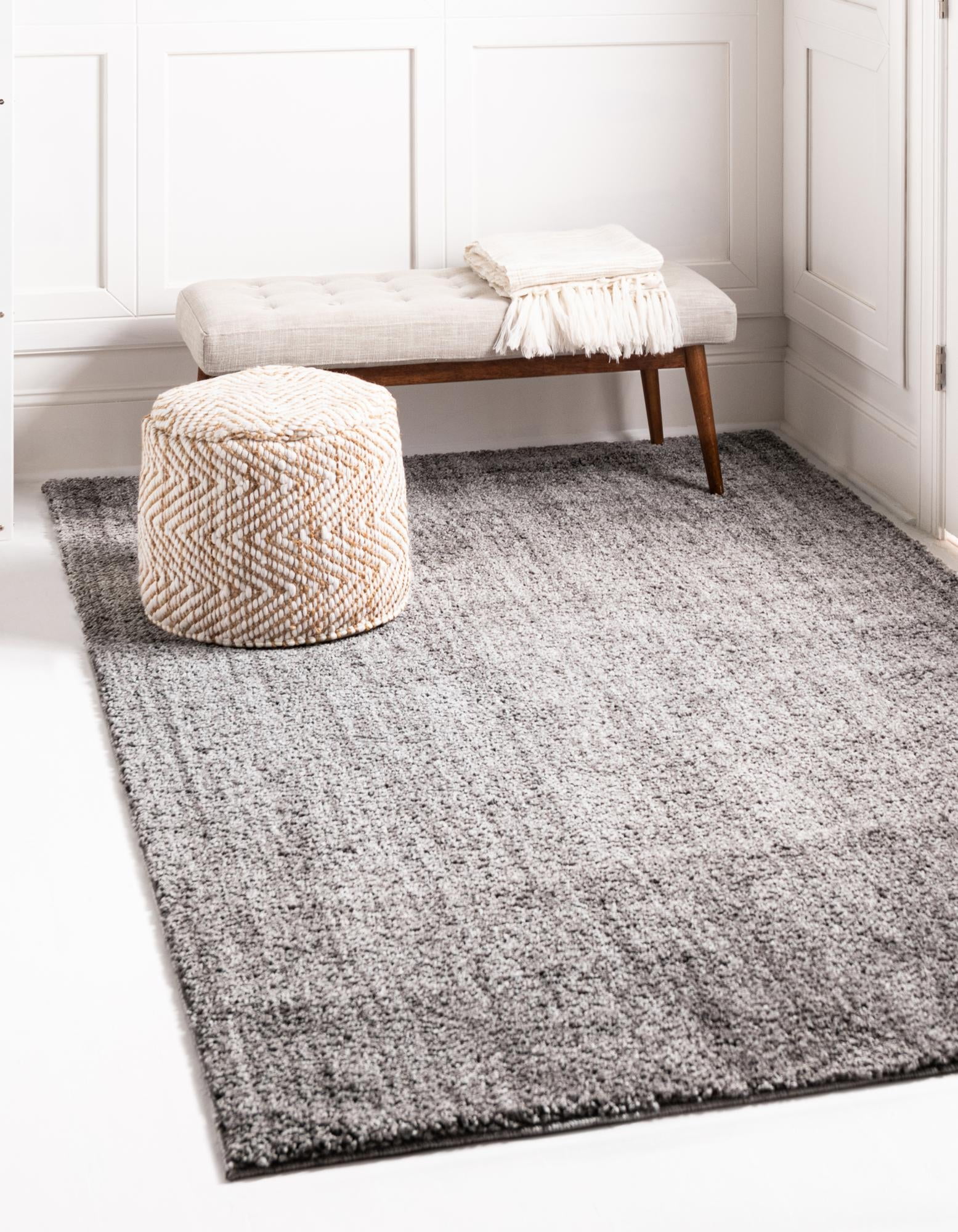 Rugs.com Jill Zarin Shaggy Chic Collection Rug – 2' x 3' Pepper Gray ...