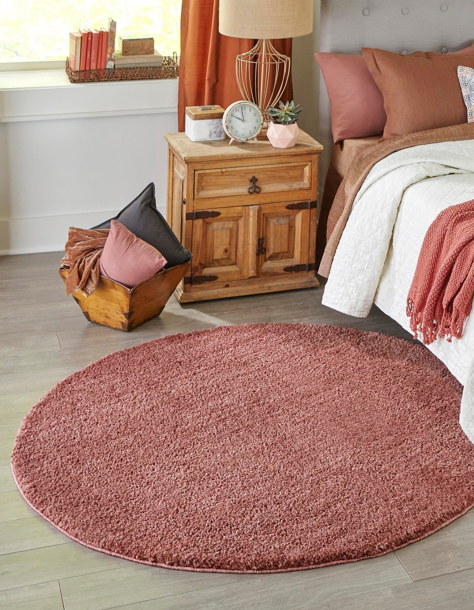 Rugs.com Jill Zarin Shaggy Chic Collection Rug – 3' 3 Round Pomegranate ...