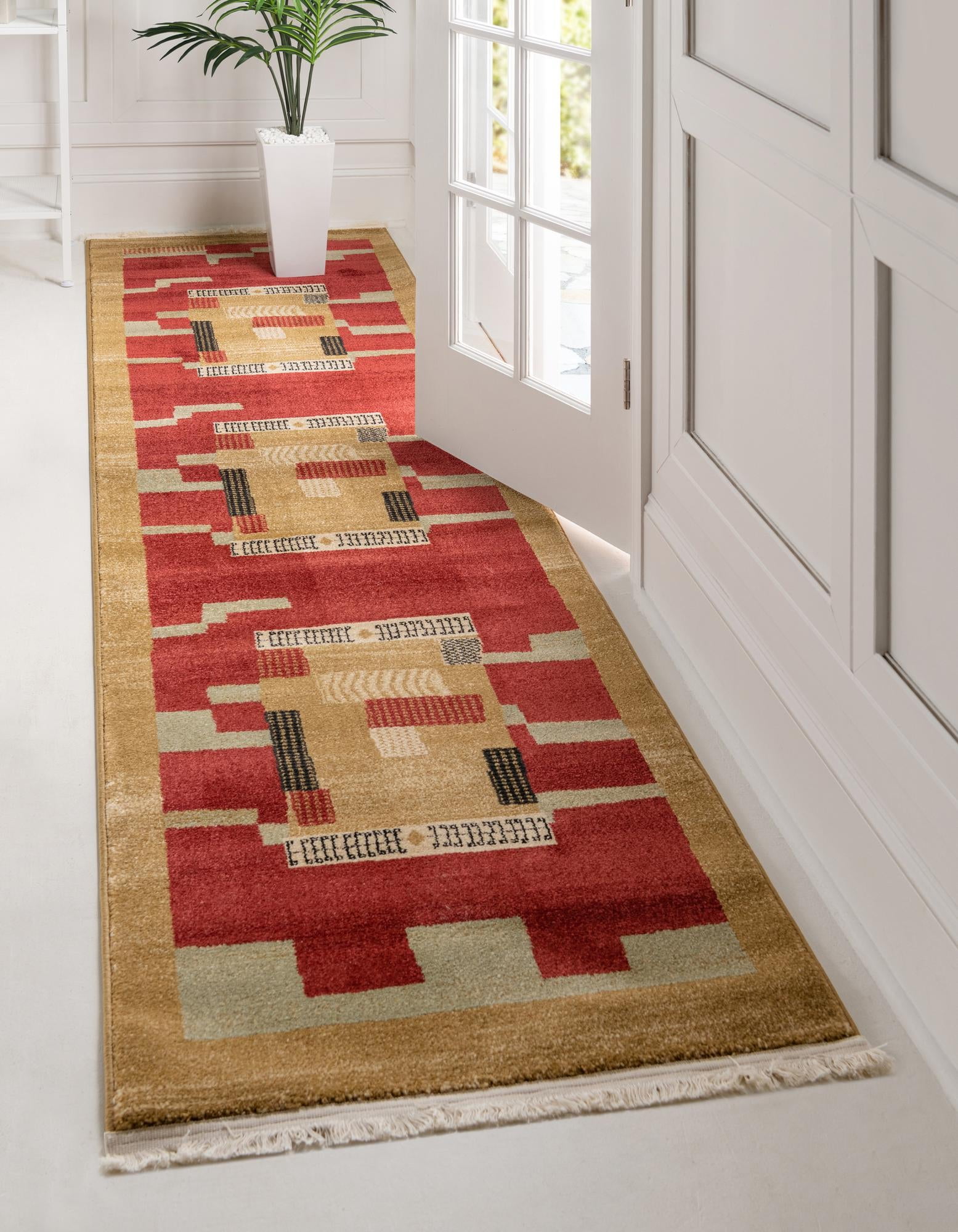 Rugs.com Kashkuli Gabbeh Collection Rug – 2' 7 x 10' Runner Rust Red ...