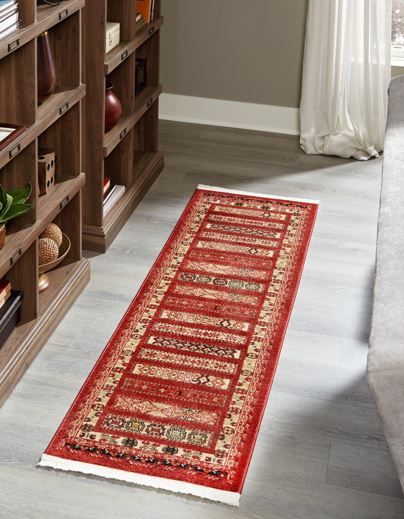 Rugs.com Kashkuli Gabbeh Collection Rug – 2' 7 x 19' 8 Runner Rust Red ...
