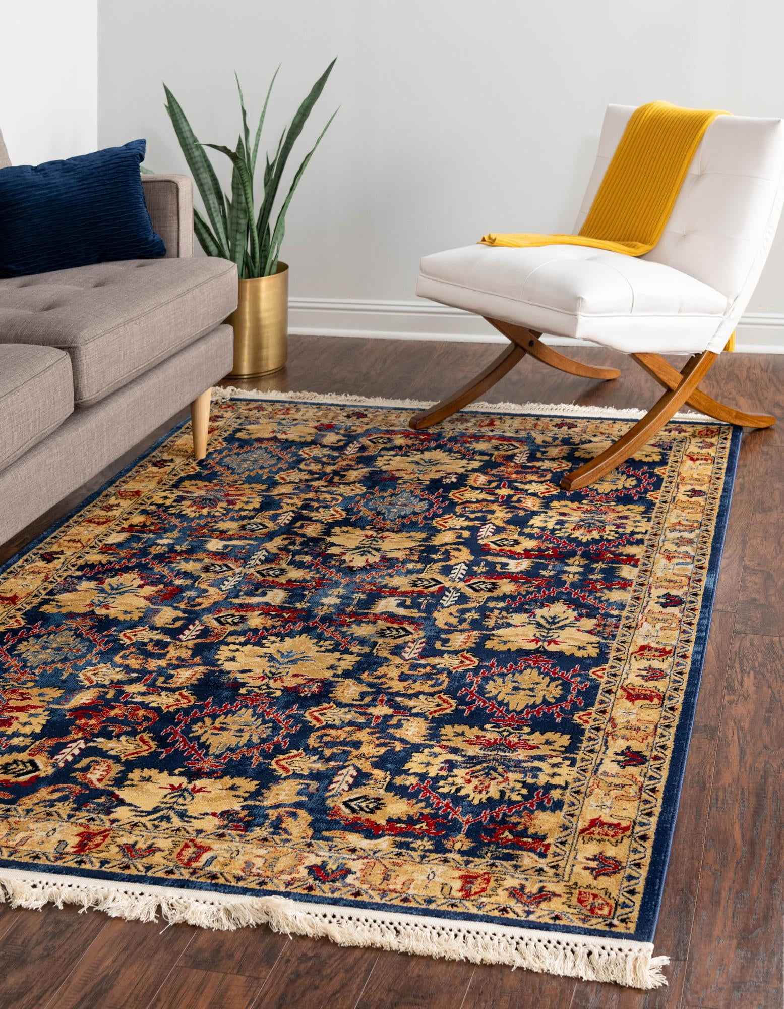 Rugs.com Kennedy Collection Rug – 8' x 10' Blue Medium Rug Perfect For ...