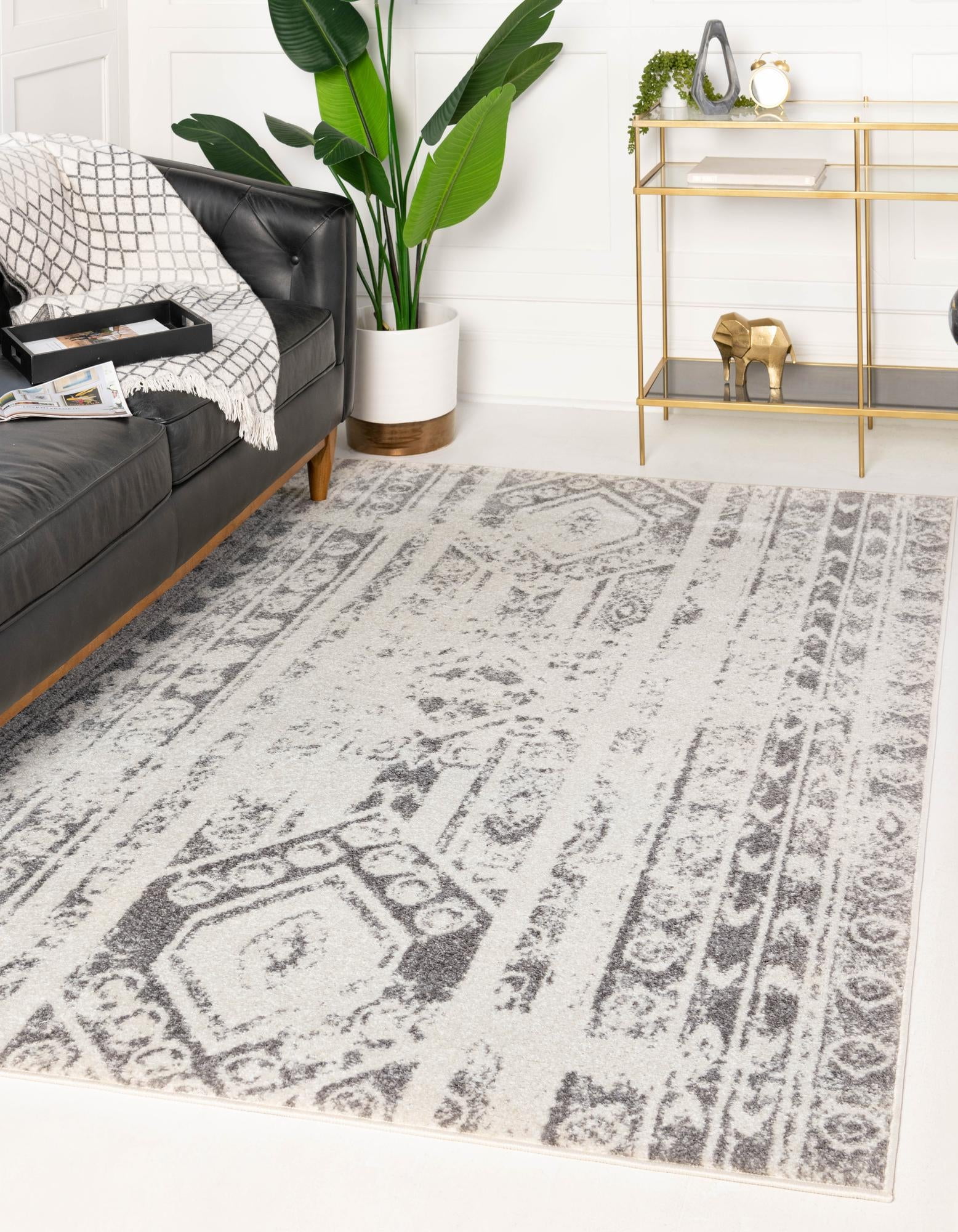 Rugs.com Lennon Collection Rug – 4' x 6' Ivory And Gray Medium Rug ...