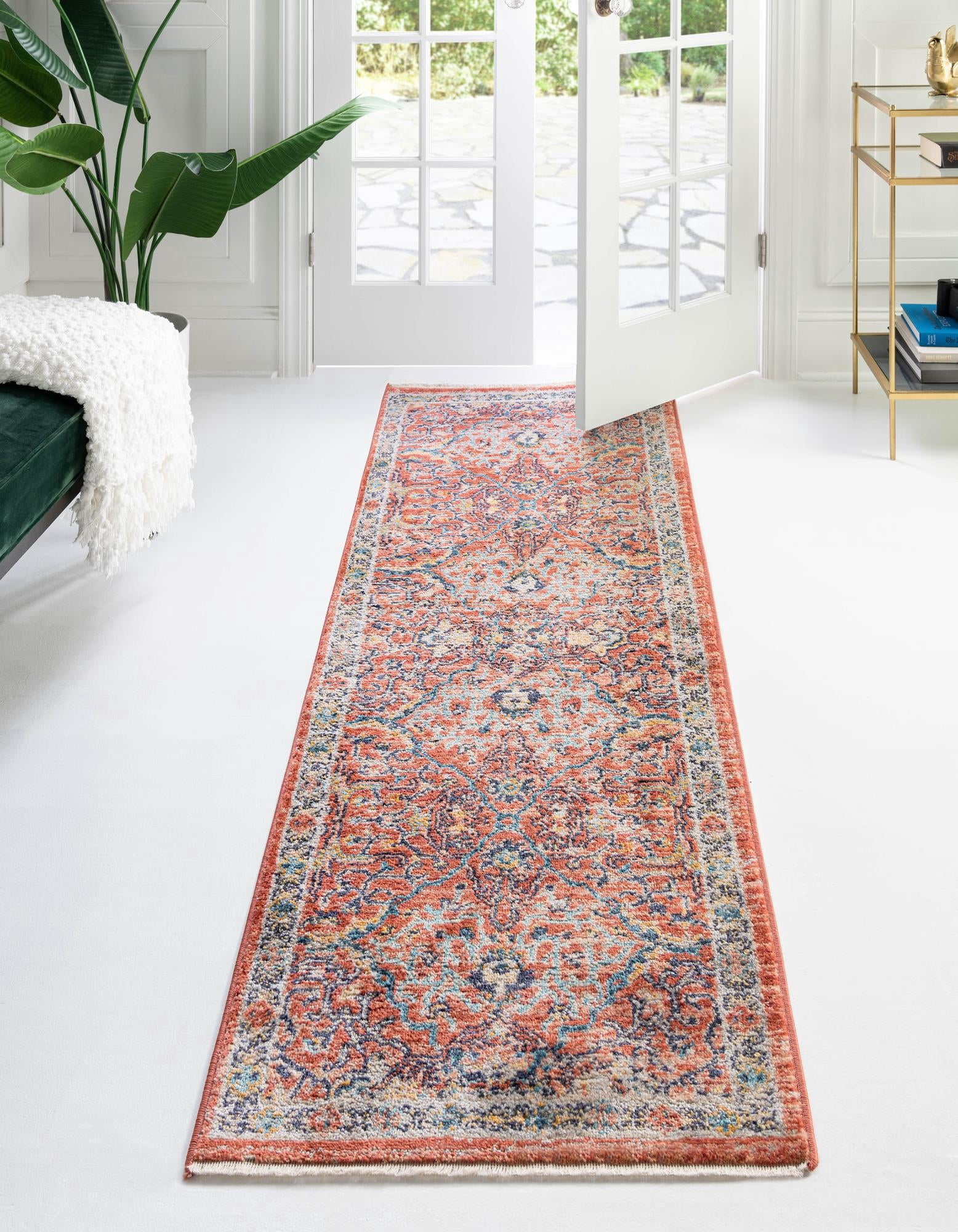 Rugs.com Lola Collection Rug – 10 Ft Runner Brick Red Medium Rug ...