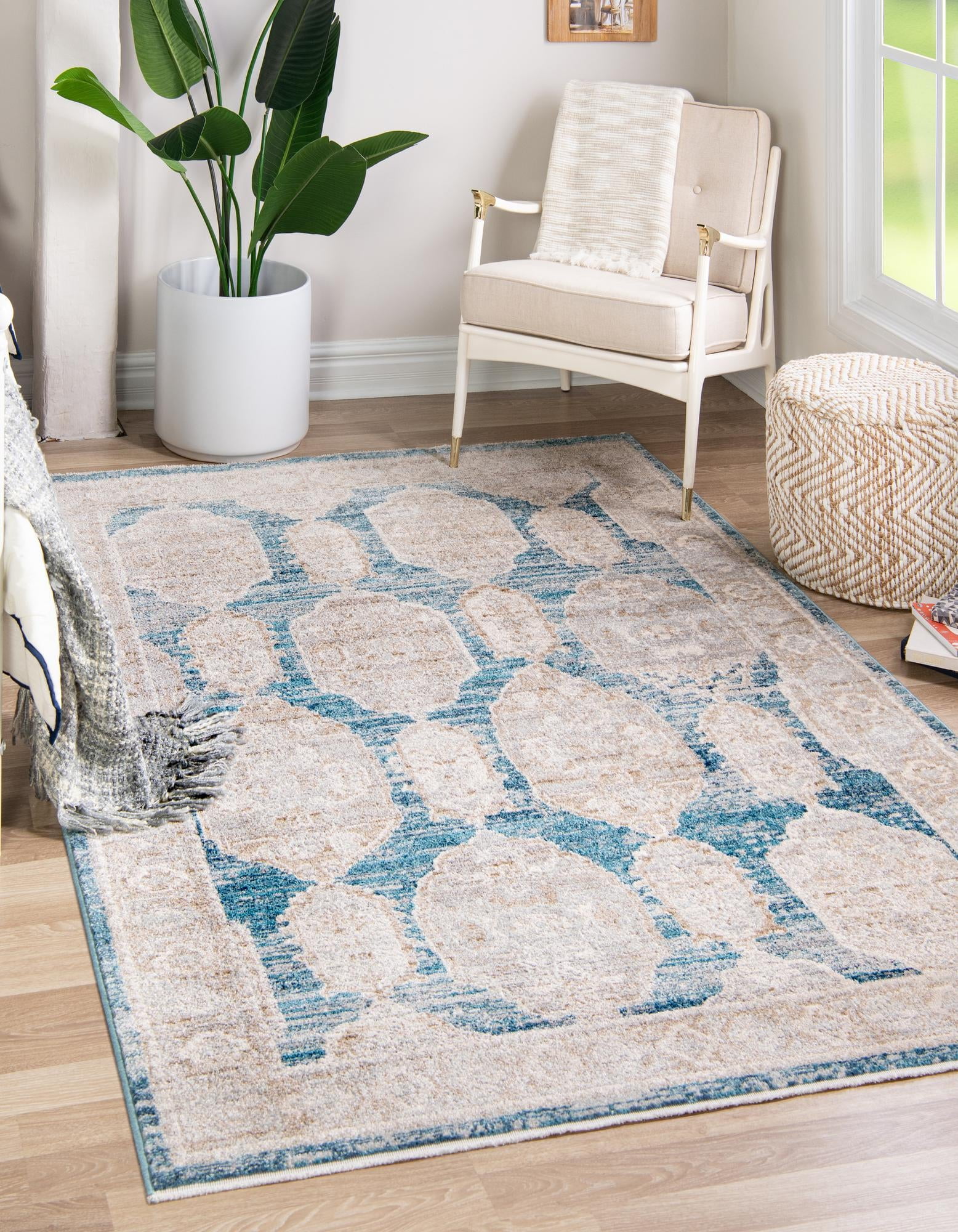 Rugs.com Lola Collection Rug – 10' x 12' Blue Medium Rug Perfect For ...