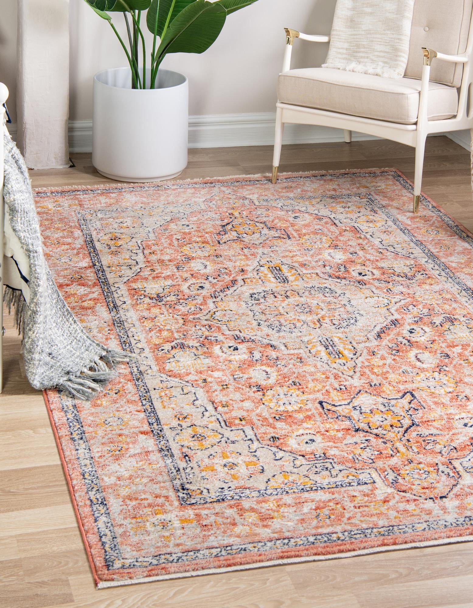 Rugs.com Lola Collection Rug – 10' x 13' Brick Red Medium Rug Perfect ...