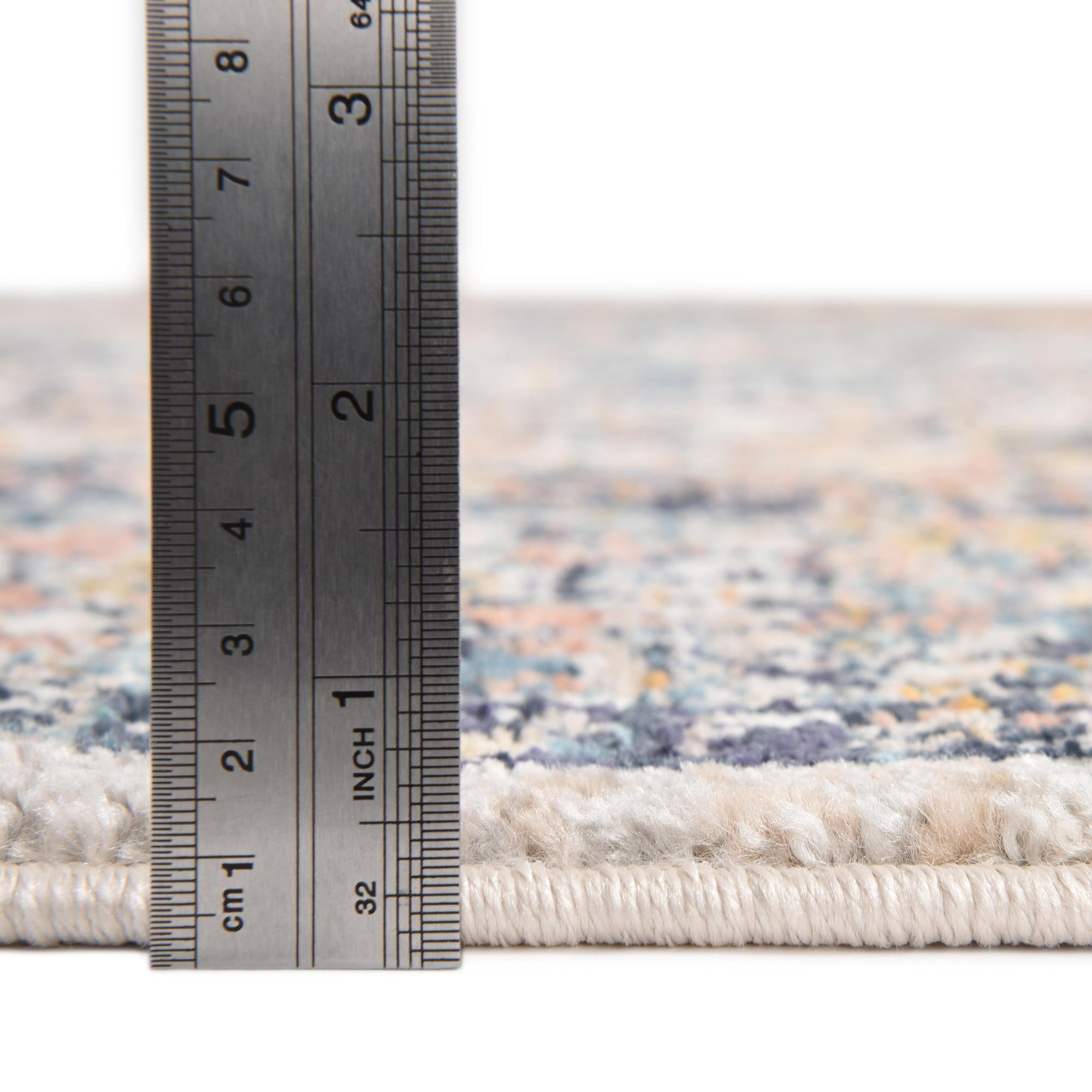 Rugs.com Lola Collection Rug – 4 Ft Square Blue Medium Rug Perfect For ...