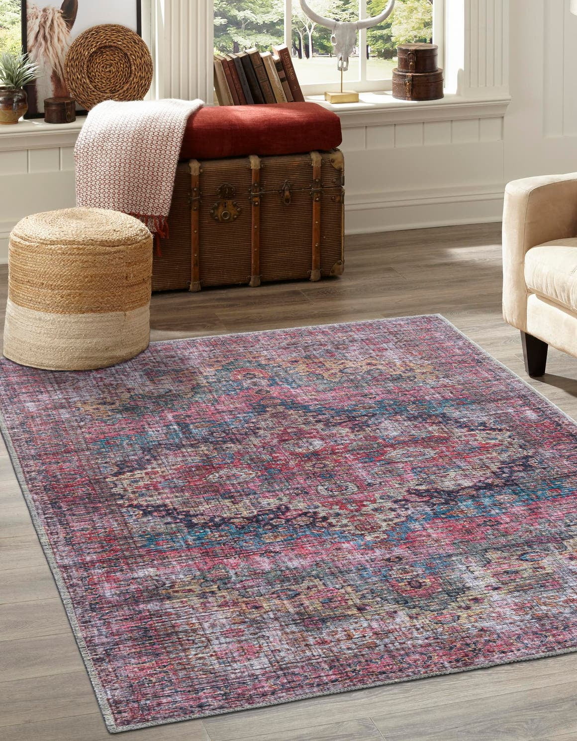 Rugs.com Mangata Collection Rug – 2' x 3' Multi Low Rug Perfect For ...
