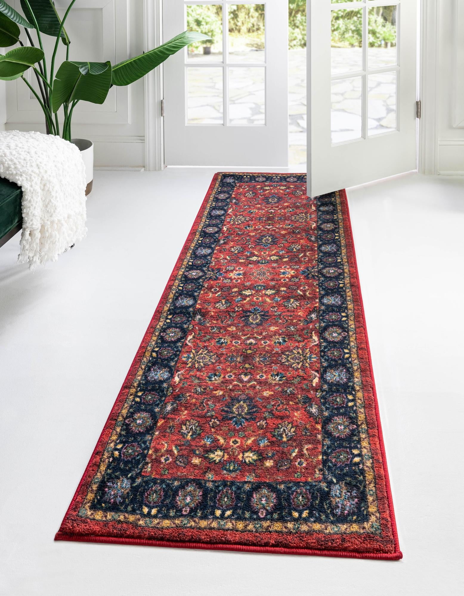 Rugs.com Medina Collection Rug – 10 Ft Runner Classic Red Medium Rug ...