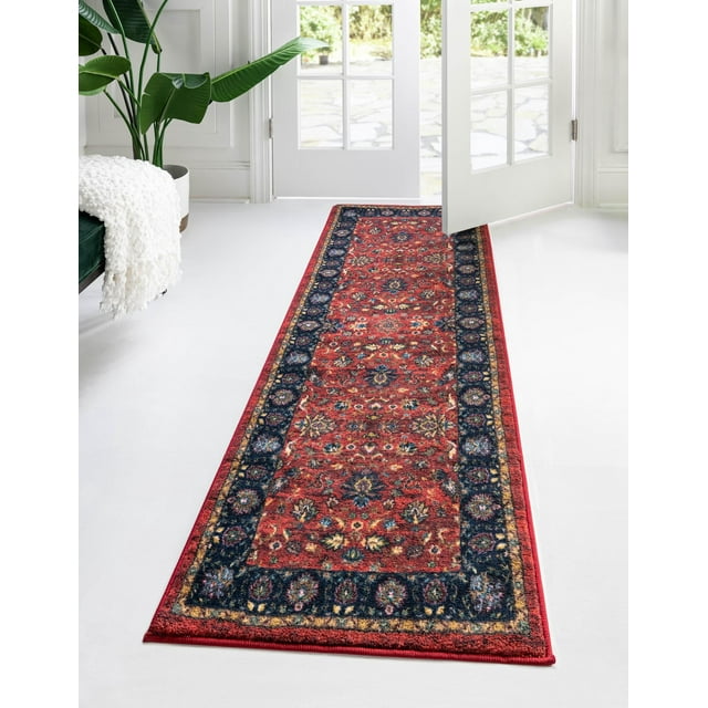 Rugs.com Medina Collection Rug – 10 Ft Runner Classic Red Medium Rug ...