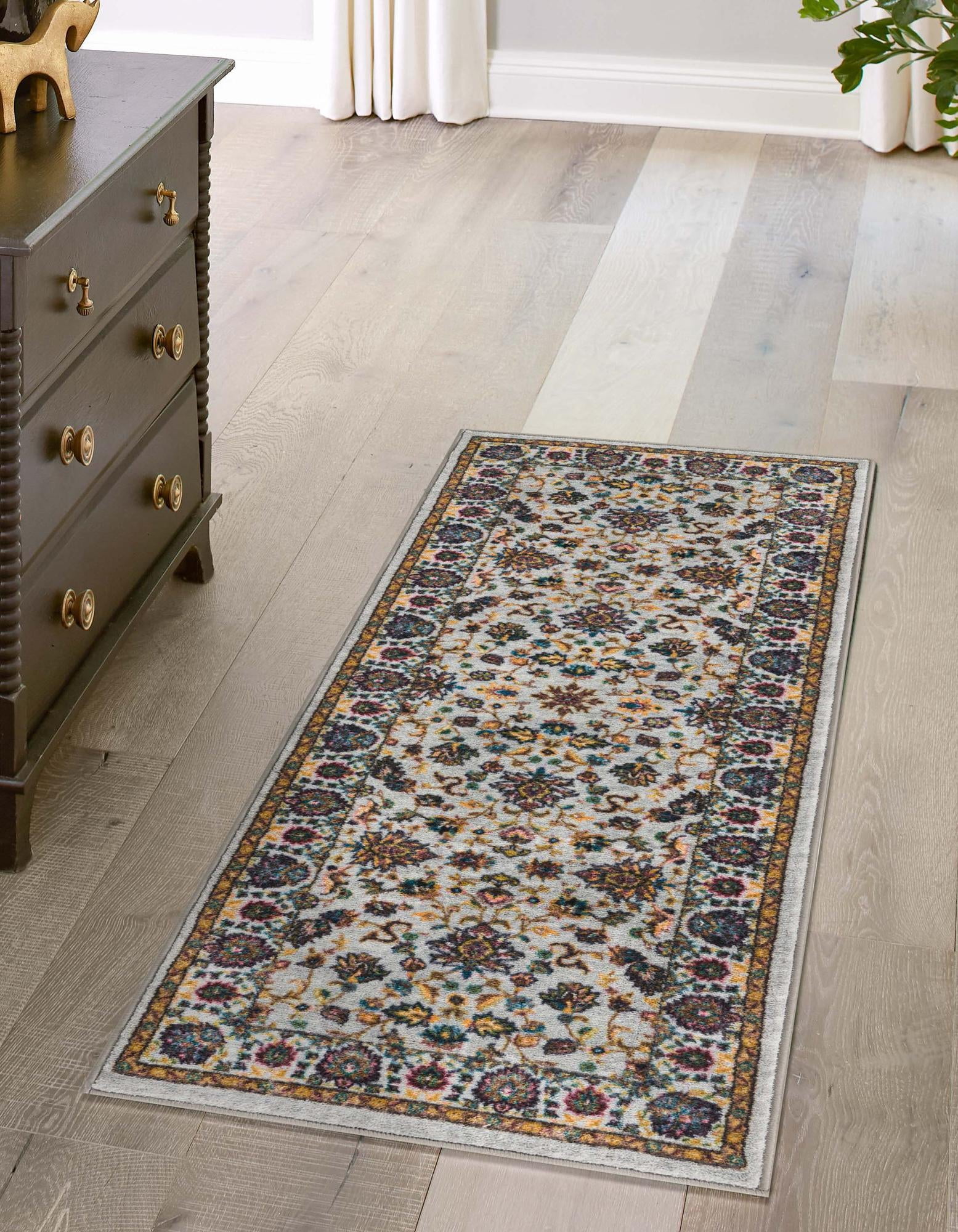 Rugs.com Medina Collection Rug – 10 Ft Runner Cloud Gray Medium Rug ...