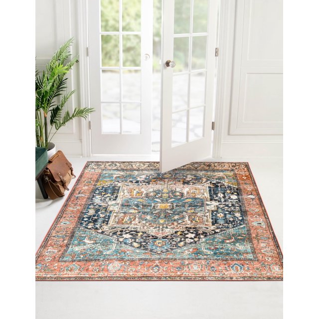 Rugs.com Medina Collection Rug – 5 Ft Square Multi Medium Rug Perfect ...