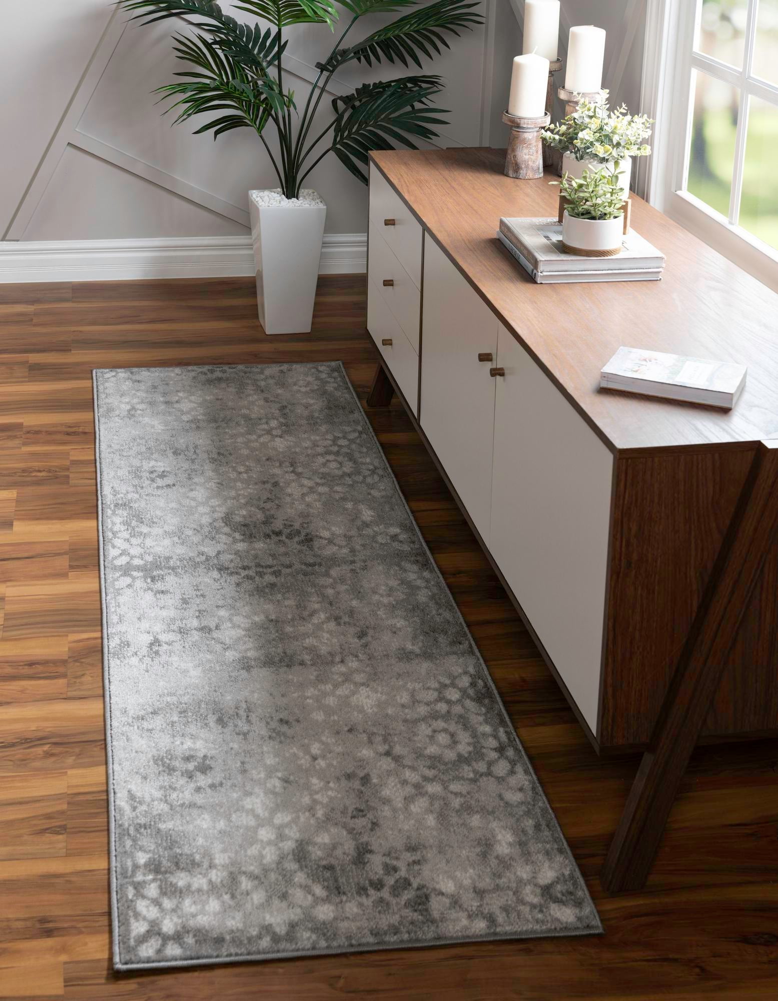 Rugs.com Monte Carlo Collection Rug – 2' x 9' 10 Runner Dark Gray ...