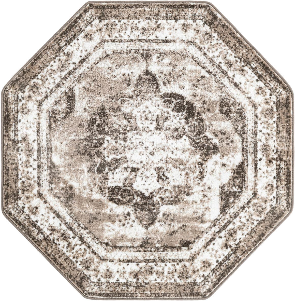 Rugs.com Monte Carlo Collection Rug – 4' Octagon Light Brown Medium Rug ...