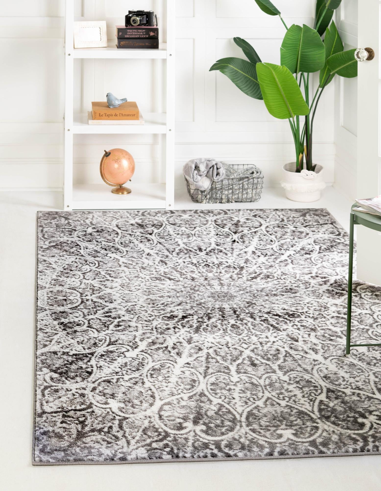 Rugs.com Monte Carlo Collection Rug – 4' x 6' Dark Gray Medium Rug ...