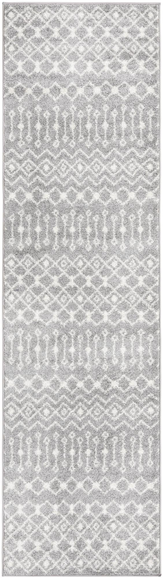 Rugs.com Moroccan Trellis Collection Rug – 10 Ft Runner Gray Medium Rug ...