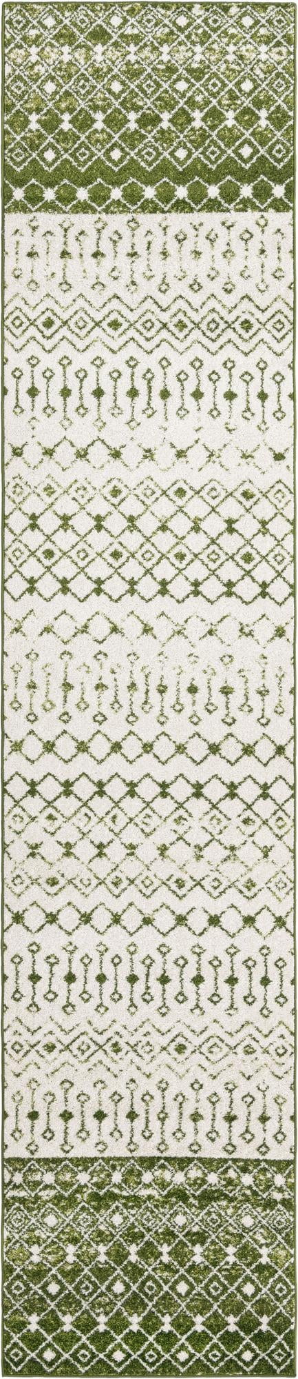 Rugs.com Moroccan Trellis Collection Rug – 16 Ft Runner Ivory Green ...