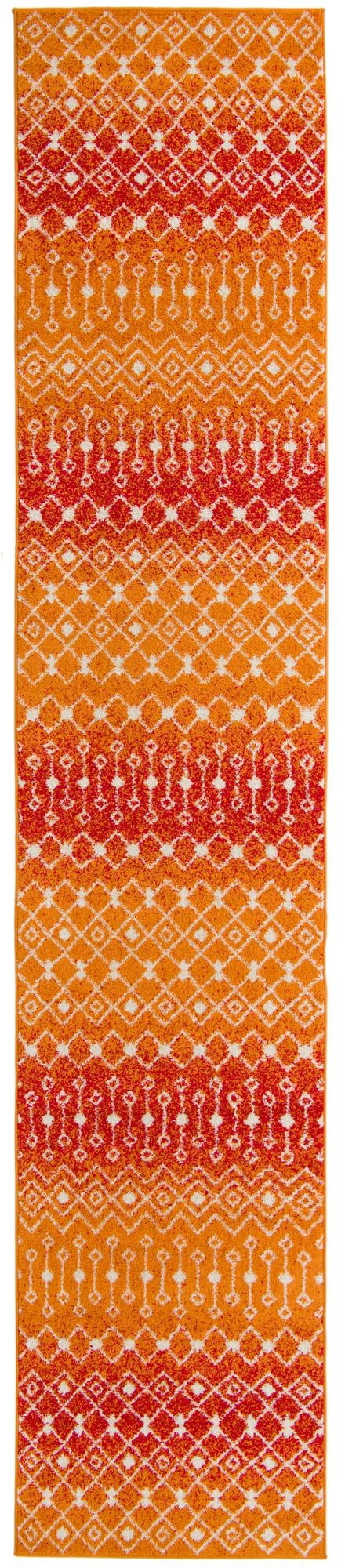 Rugs.com Moroccan Trellis Collection Rug – 16 Ft Runner Orange And Red ...