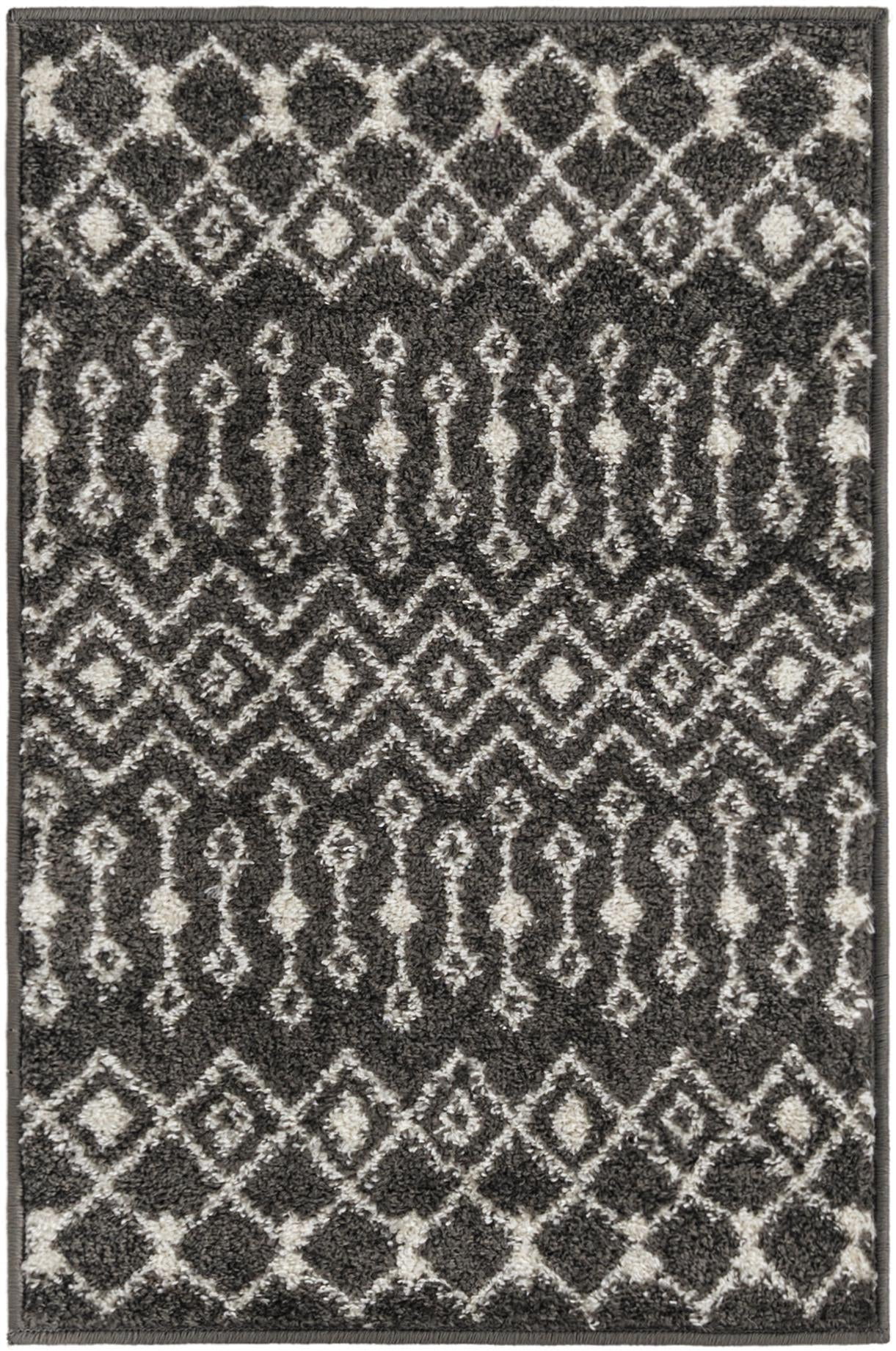 Rugs.com Moroccan Trellis Collection Rug – 2' x 3' Dark Gray Medium Rug ...