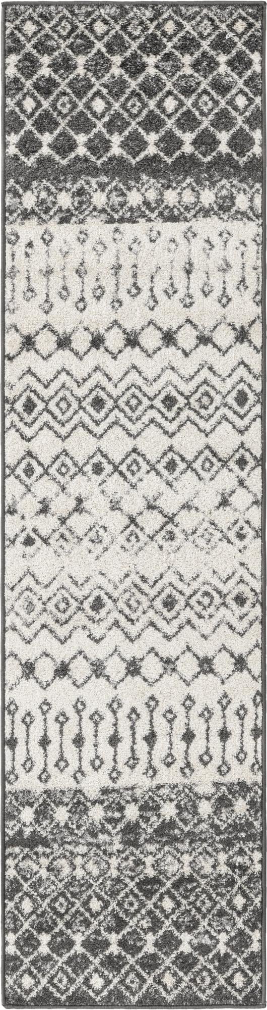 Rugs.com Moroccan Trellis Collection Rug – 8 Ft Runner Ivory And Gray ...
