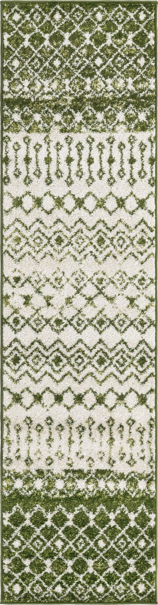 Rugs.com Moroccan Trellis Collection Rug – 8 Ft Runner Ivory Green ...