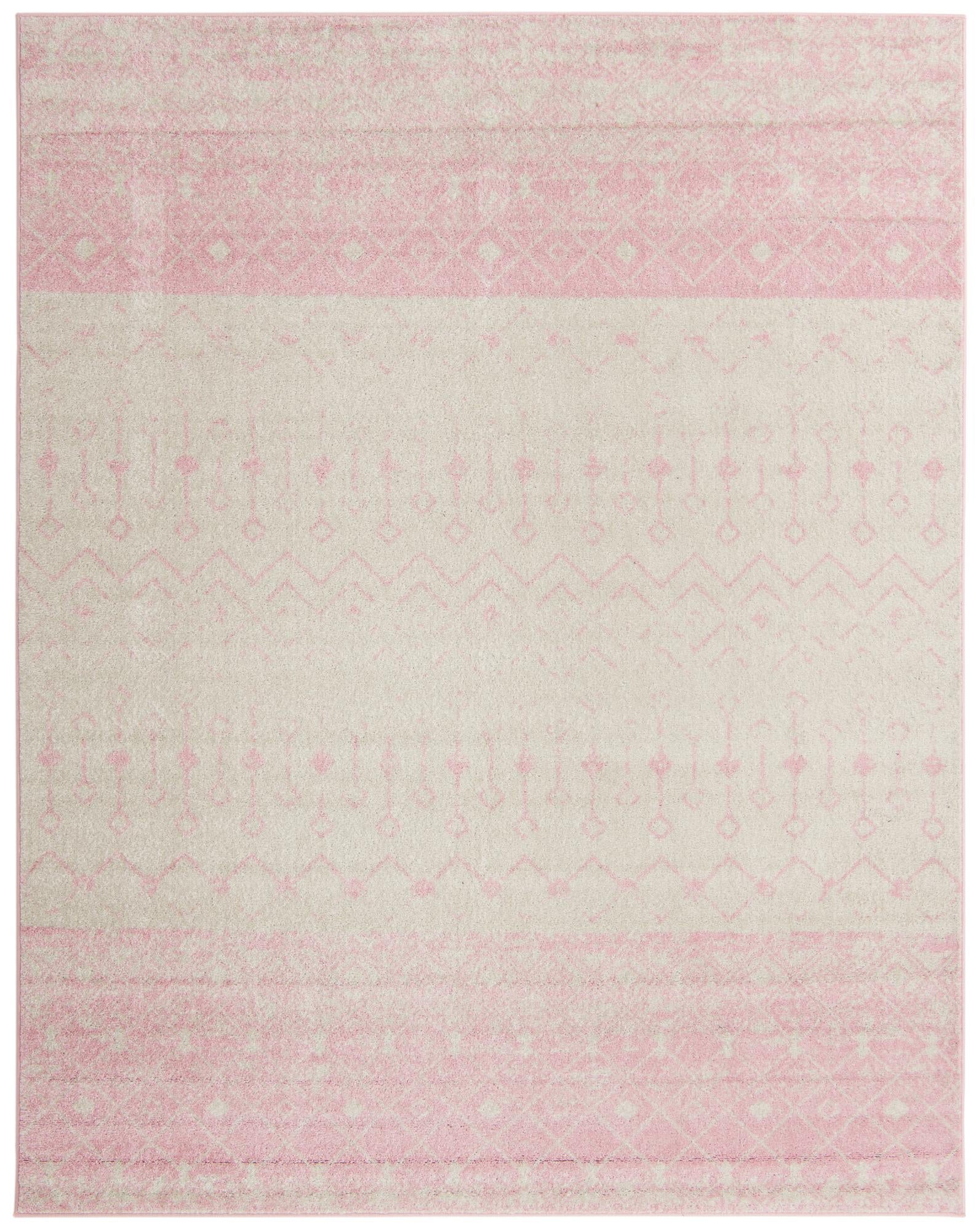 Rugs.com Moroccan Trellis Collection Rug – 8' x 10' Ivory And Pink ...