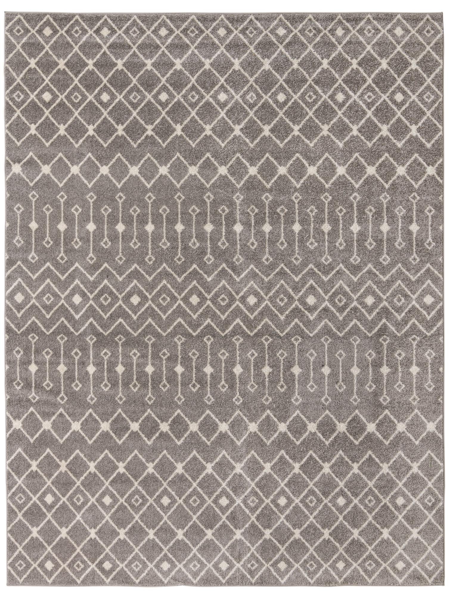 Rugs.com Moroccan Trellis Collection Rug – 9' x 12' Gray Medium Rug ...